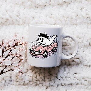 Retro Cute Ghost Driving Car SVG PNG, Halloween Car Clipart, Playful T ...