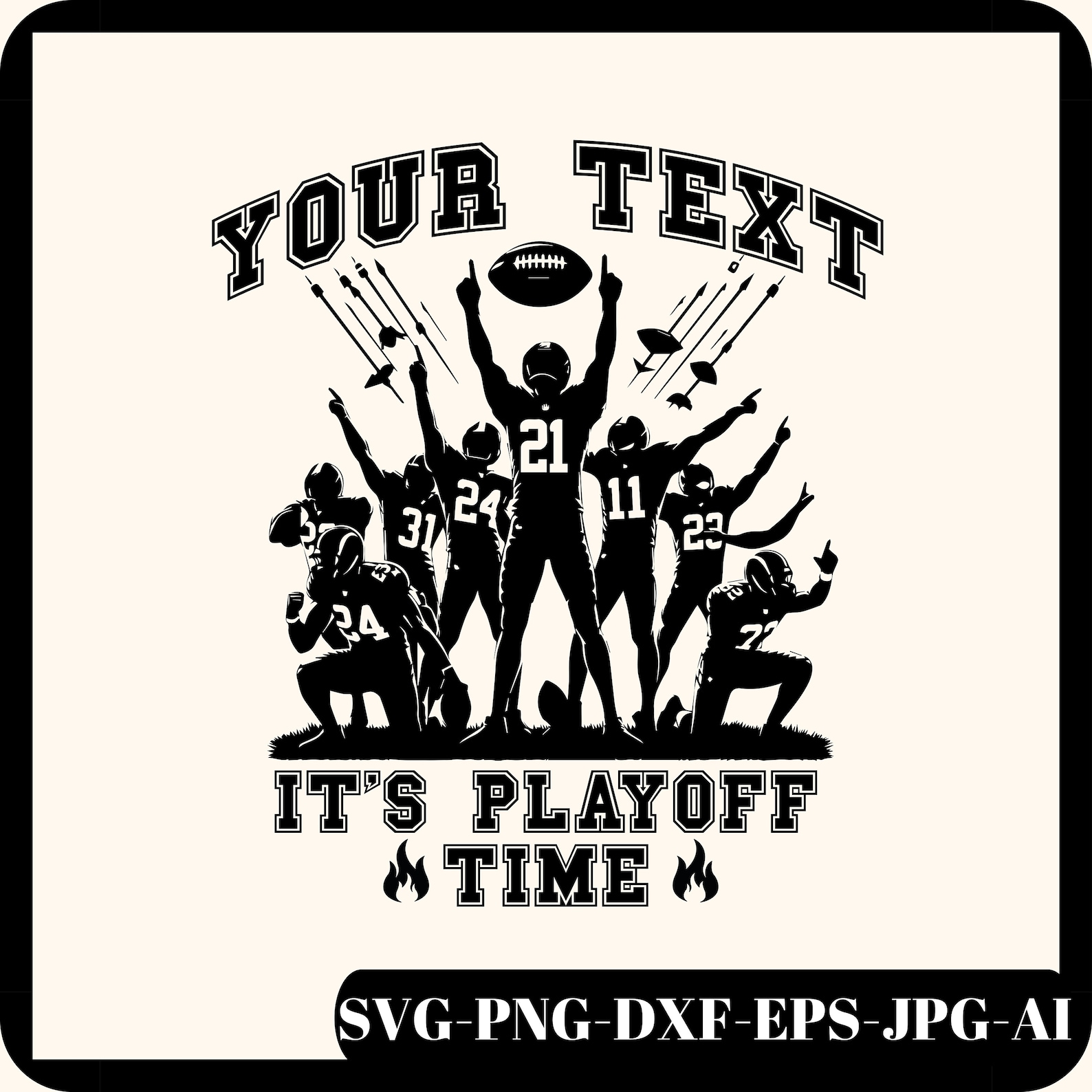 Its Playoff Time SVG, Football Svg, Personalized Football, American ...
