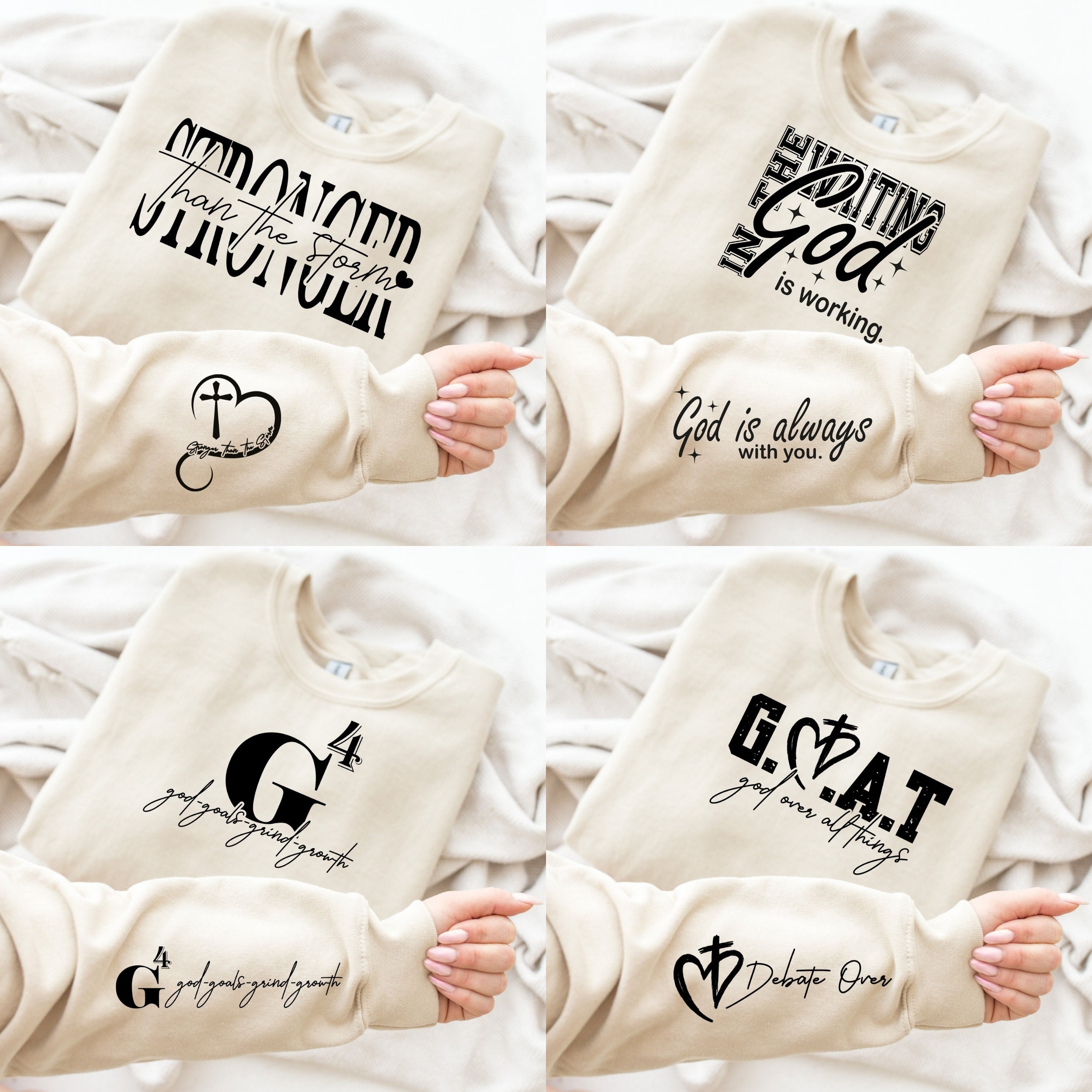 Trendy Christian Svg Png Bundle, Religious Svg, Sleeve Sweatshirt ...