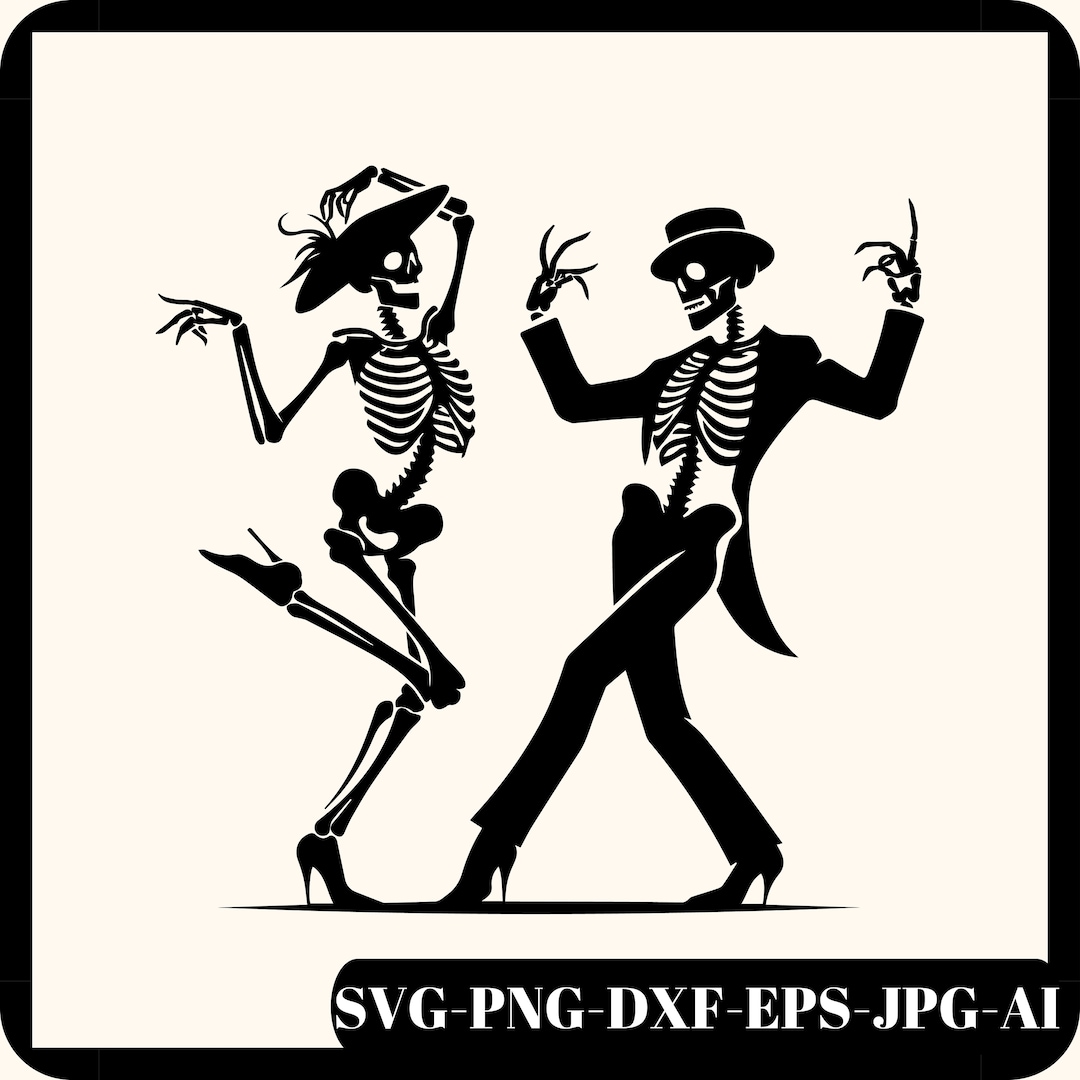 Skeleton Dancer Svg, Dancing Skeleton Svg, Skeleton Dance Svg, Skeleton ...