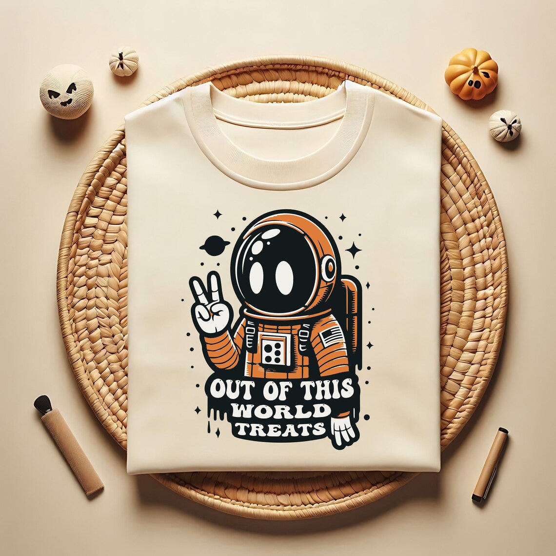 Cute Ghost Astronaut PNG SVG, Halloween Space Clipart, Out of This ...