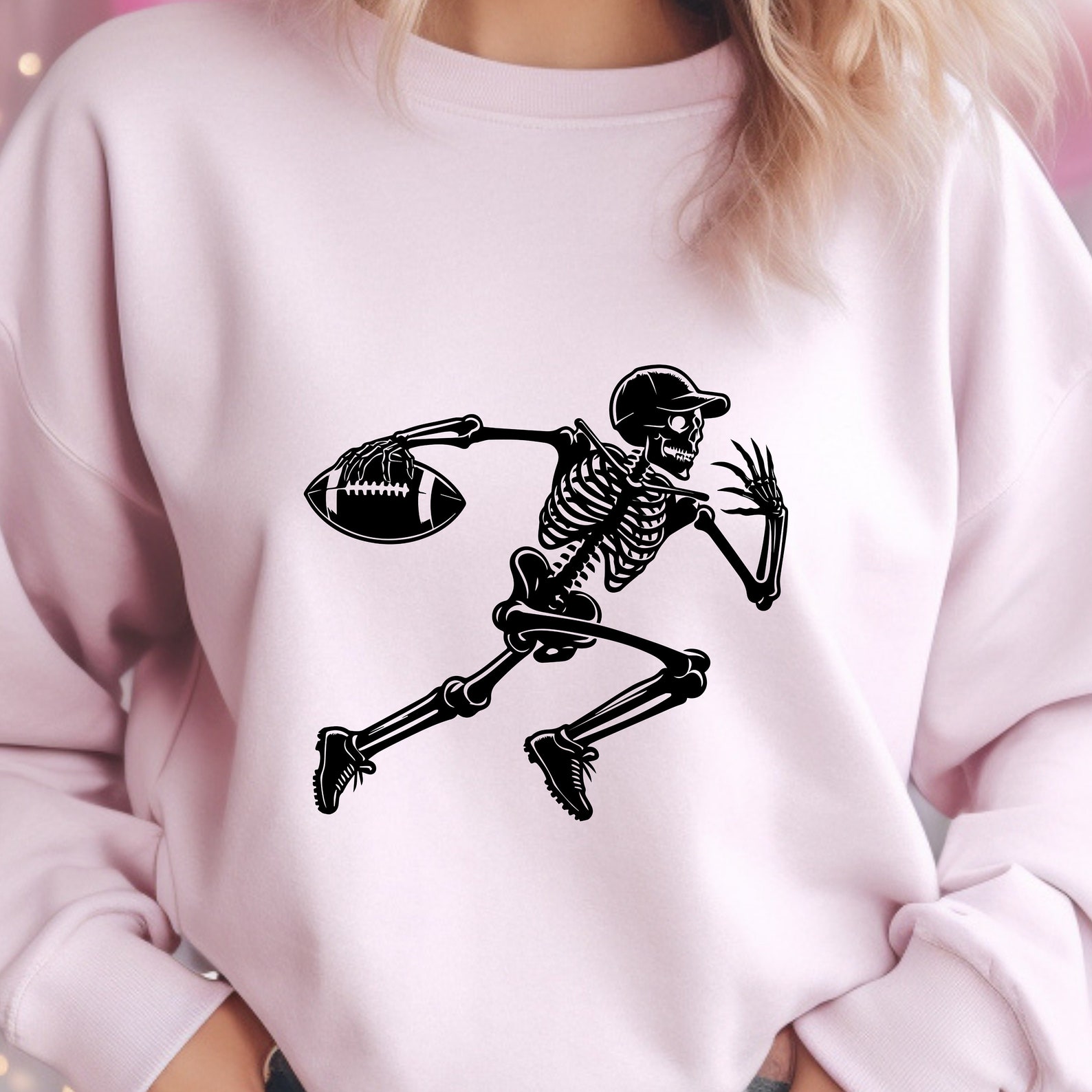 Funny Skeleton Football Player SVG: Cricut, Silhouette (digital ...