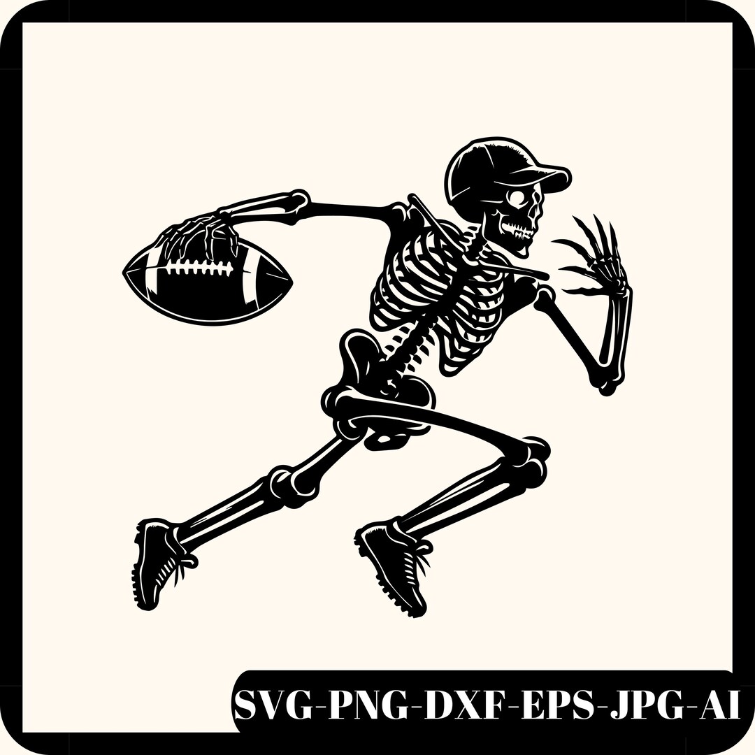Funny Skeleton Football Player Svg, Football Season Svg, Football Svg ...