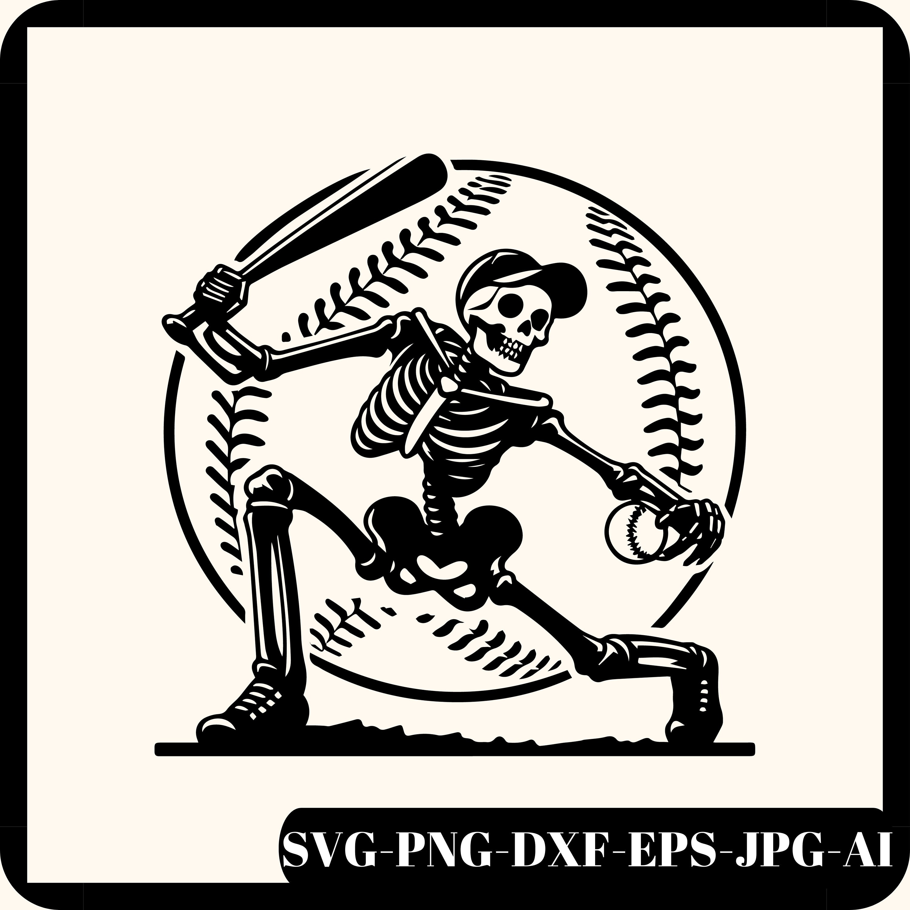 Baseball Svg, Skeleton Baseball Player Svg, Skeleton Baseball Svg ...