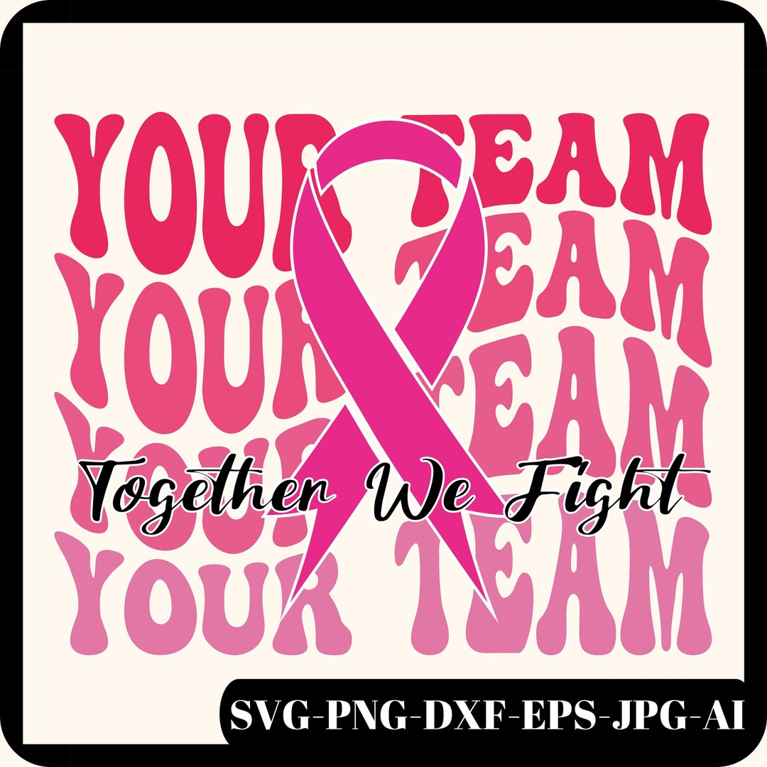 Personalized Breast Cancer Awareness School Spirit Wear, Svg Files for Cricut,png, Digital ...