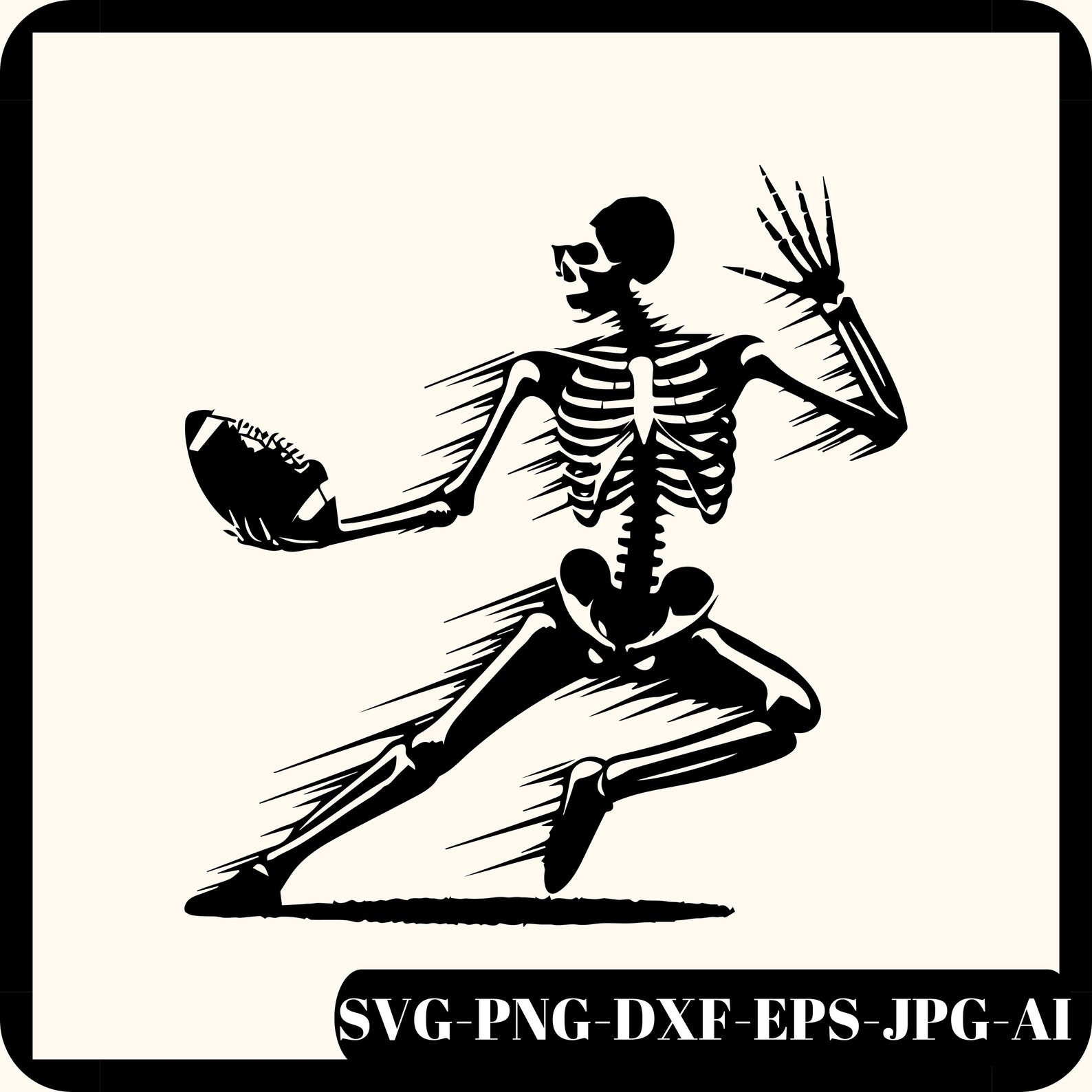 Skeleton Football Player Svg, Football Svg, Football Team, Football ...