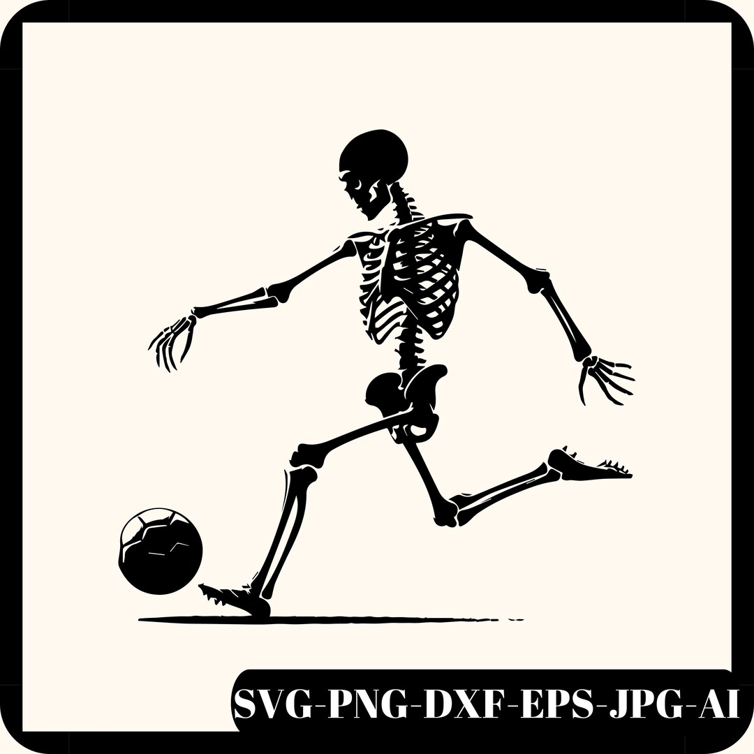 Skeleton Soccer Player SVG: Cricut Vector Clipart (digital Download) - Etsy