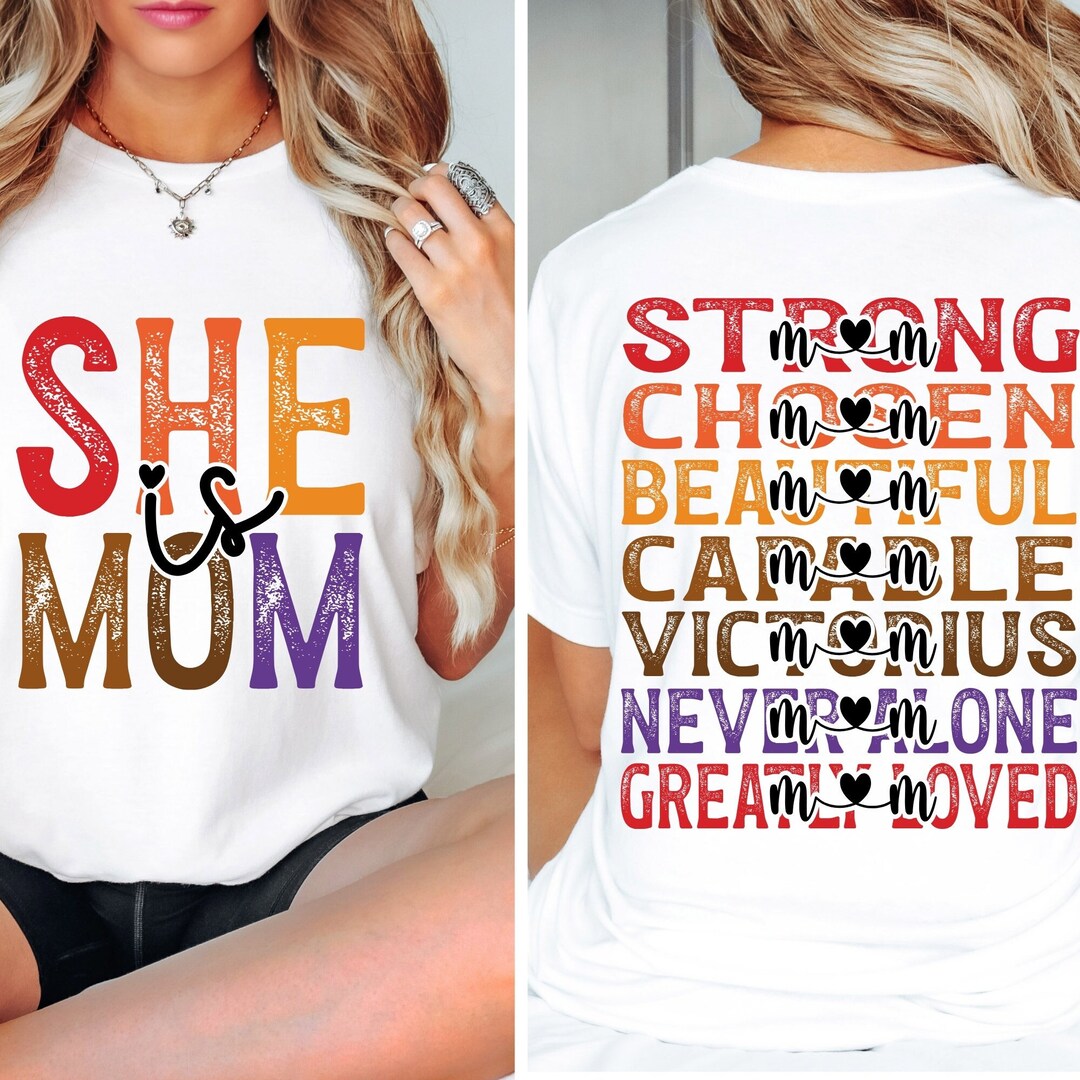 Retro She is Mom Svg Png Pocket, Mother's Day Gift Svg, Strong Mama ...