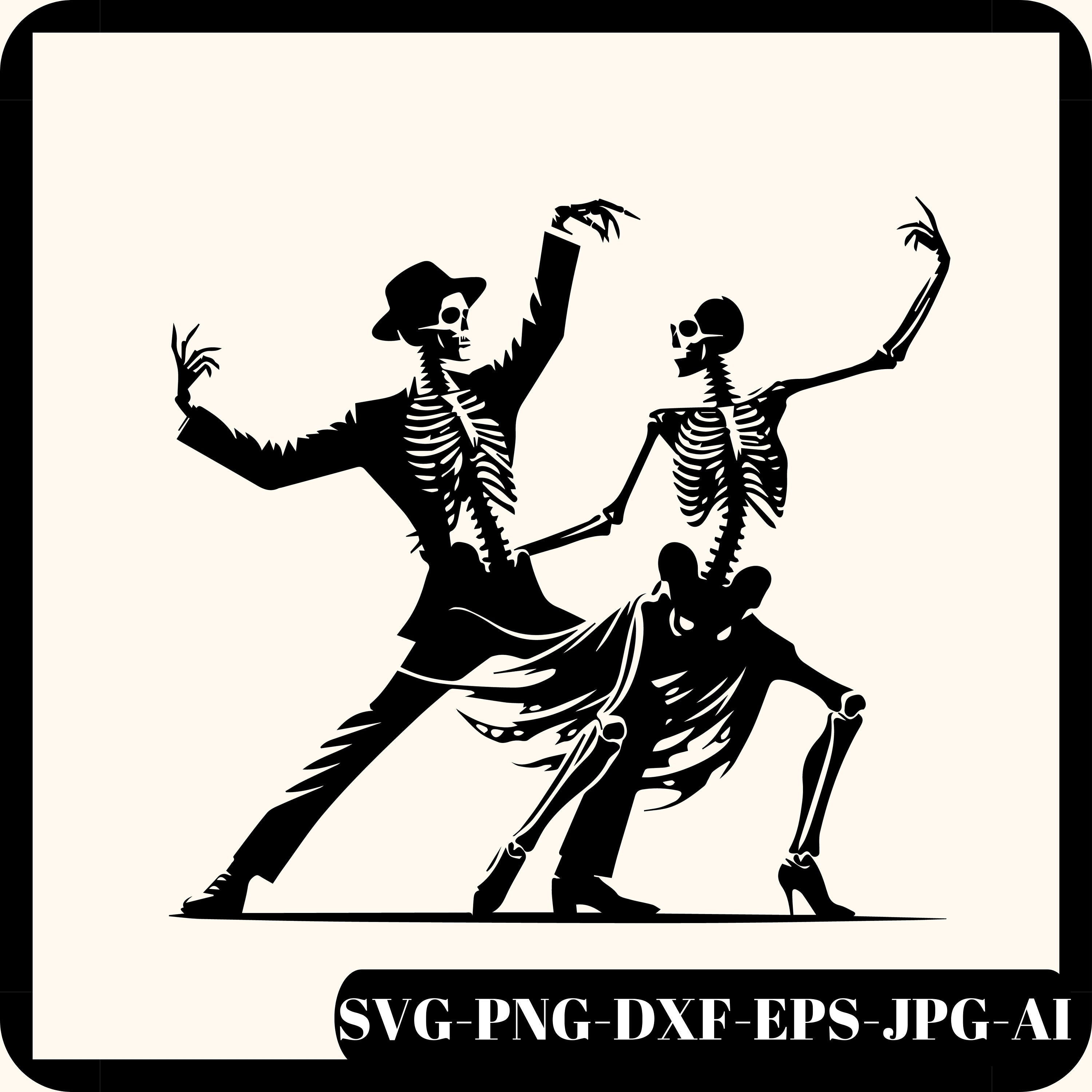 Dancing Skeleton Svg, Skeleton Dance Svg, Skeleton Silhouette, Dance ...