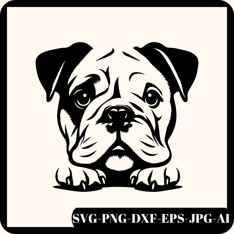 Cute Bulldog SVG, Old English Bulldog SVG, Bulldog Svg, Bulldog Cricut ...