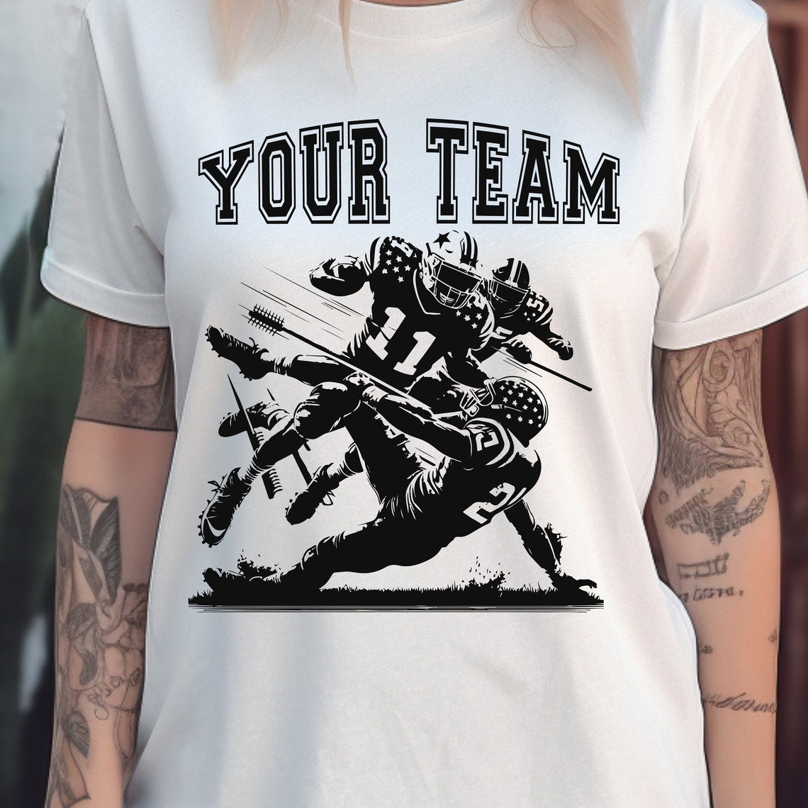 Custom Football Team SVG PNG, Personalized Tackle Design (digital ...