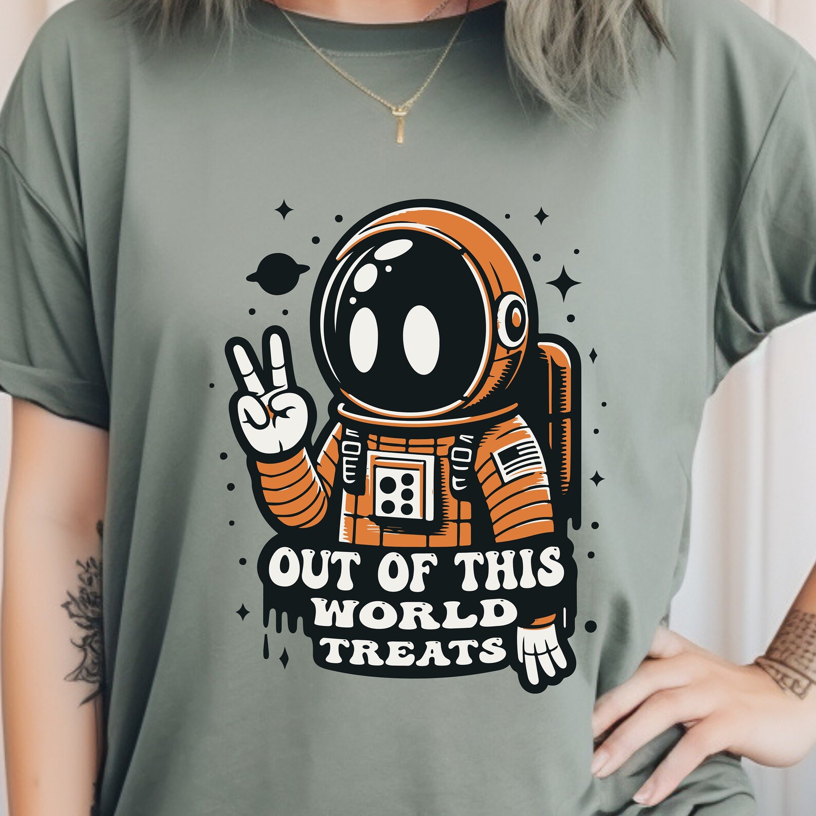 Cute Ghost Astronaut PNG SVG, Halloween Space Clipart, Out of This ...