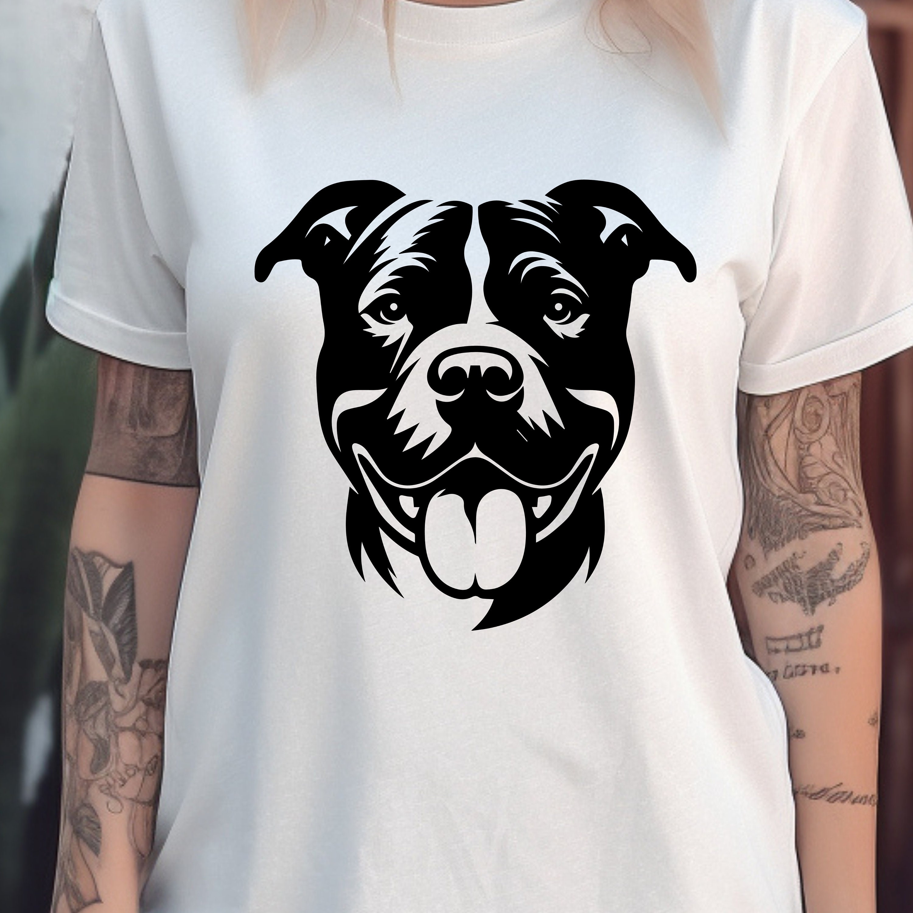 Pitbull Svg, American Pit Bull Svg, Pitbull Clipart, Pitbull Vector ...