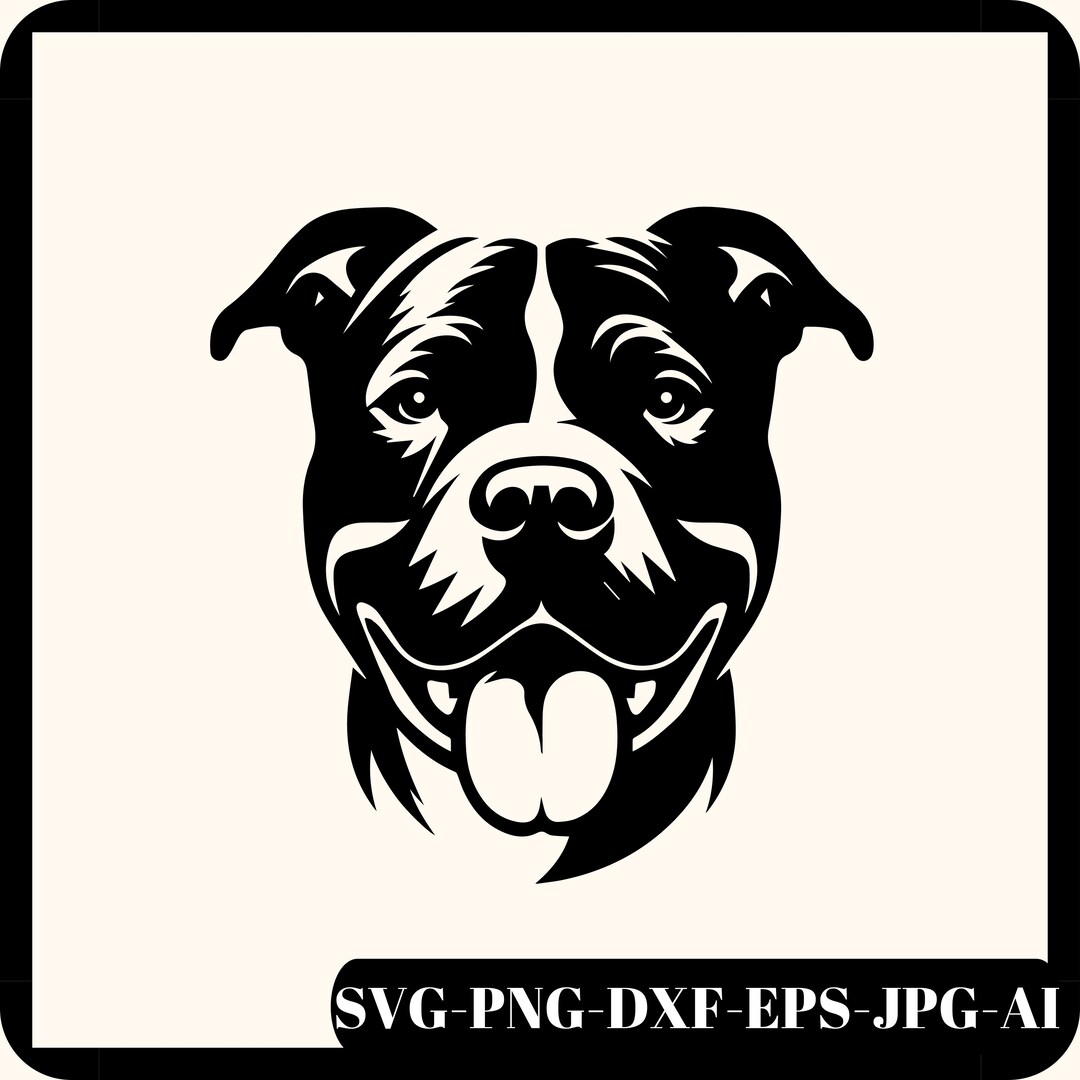 Pitbull Svg, American Pit Bull Svg, Pitbull Clipart, Pitbull Vector ...