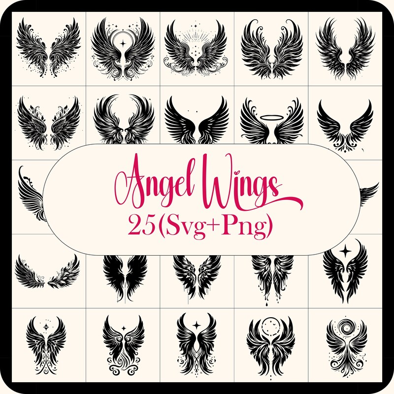 Angel Wing Svg - Etsy
