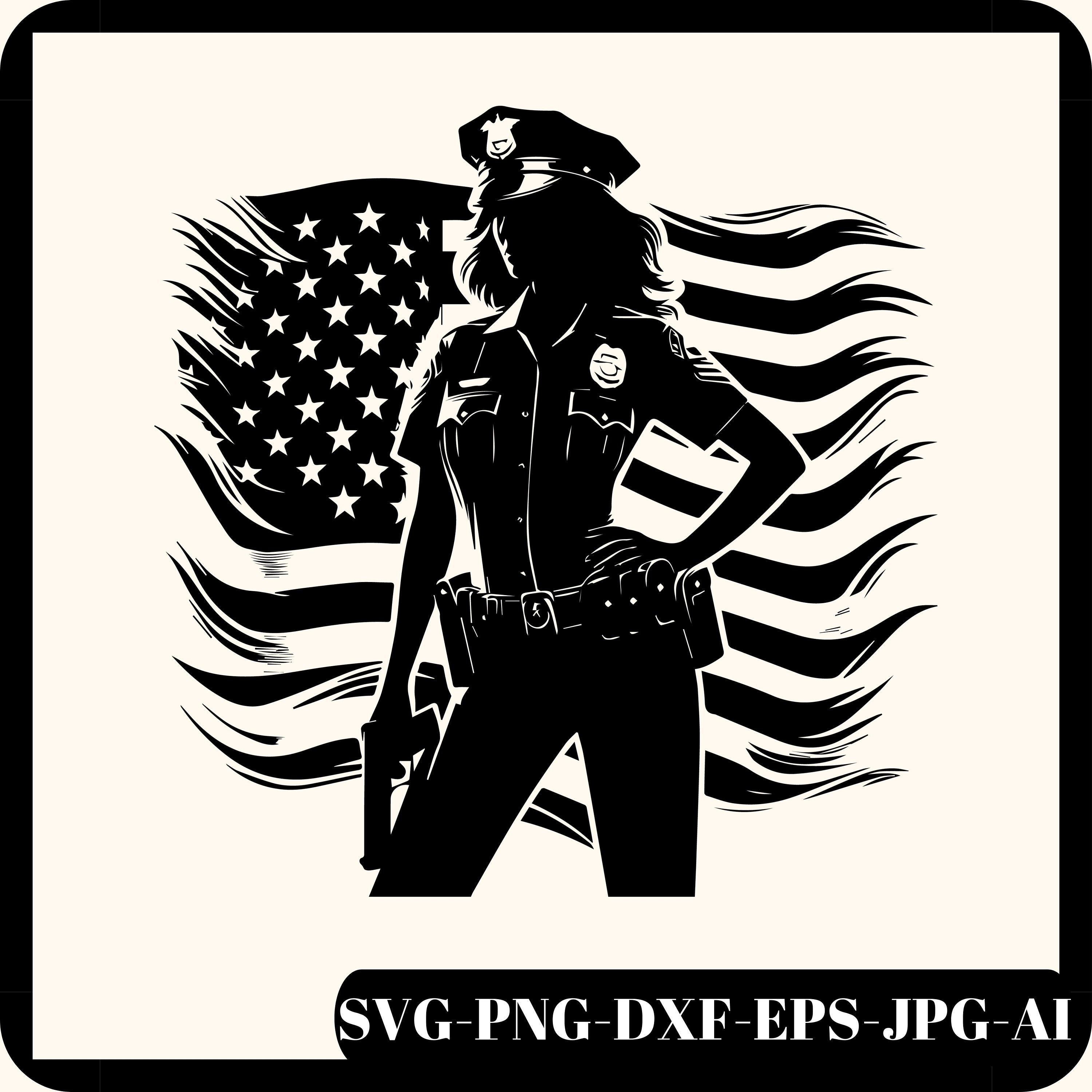 Us Police Woman Svg, US Police Svg, Police Svg, First Responder Svg ...