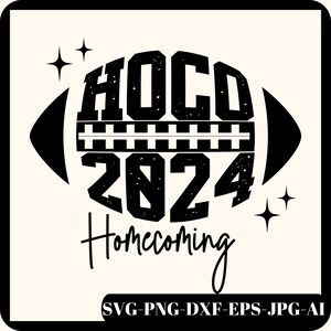 Hoco 2024 Football SVG: Homecoming Shirt Design (digital Download) - Etsy