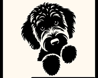 Goldendoodle SVG, Goldendoodle Peeking Svg Png Cricut, Dog Mom Svg ...