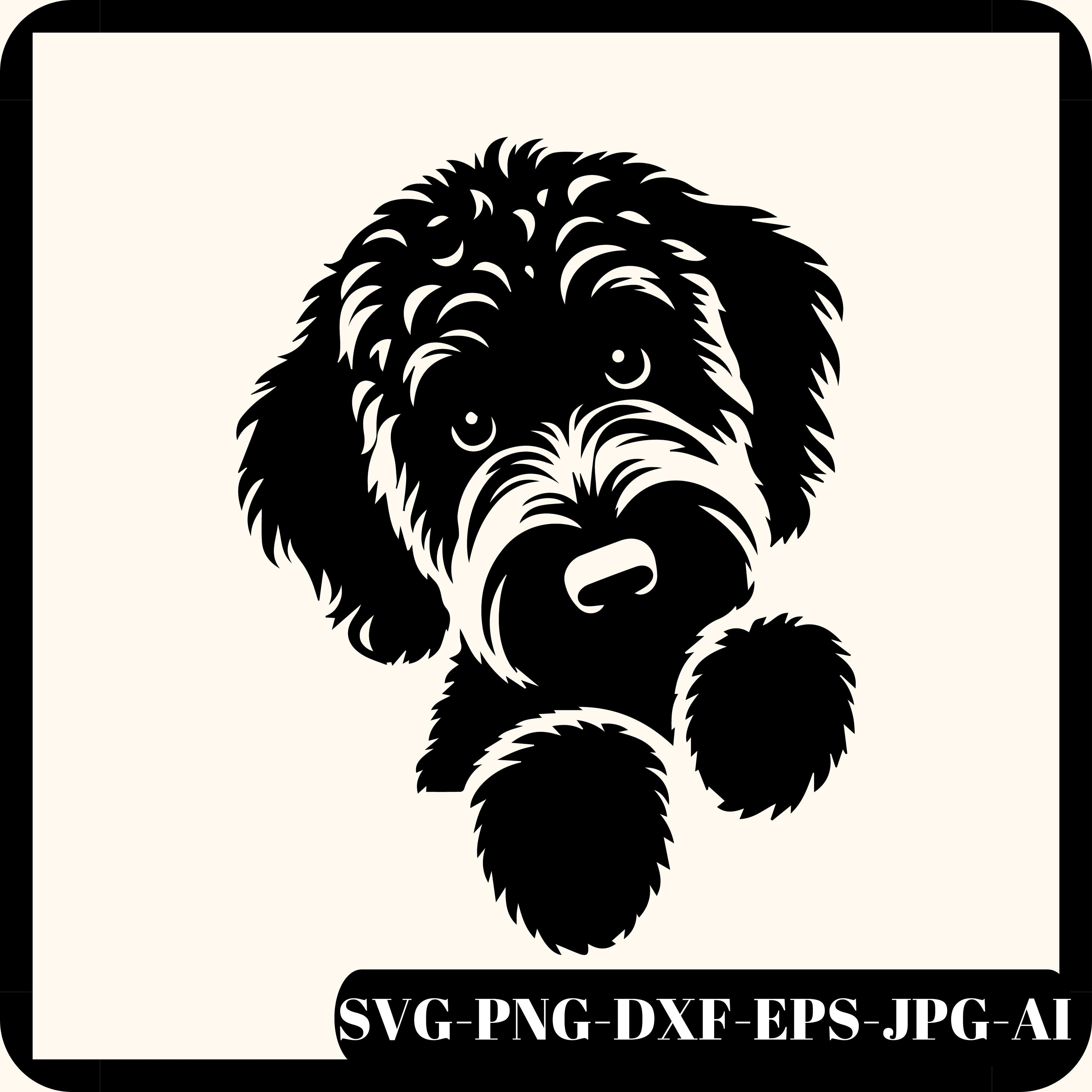 Dog Lover Svg, Goldendoodle SVG, Goldendoodle Peeking Svg Png Cricut ...
