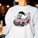 Retro Cute Ghost Driving Car SVG PNG, Halloween Car Clipart, Playful T ...