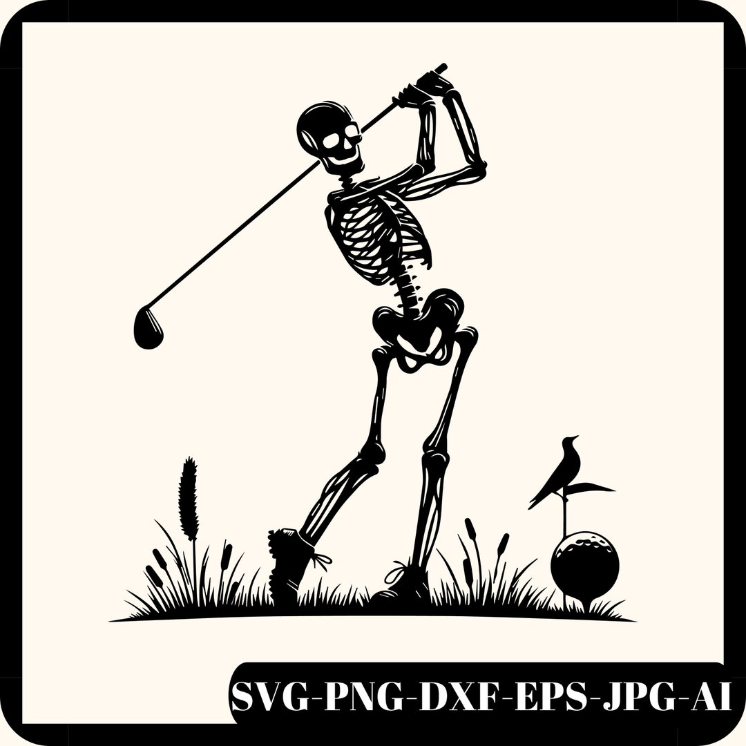 Funny Skeleton Golf Player Svg, Golf Season Svg, Golf Svg, Golfing Svg ...