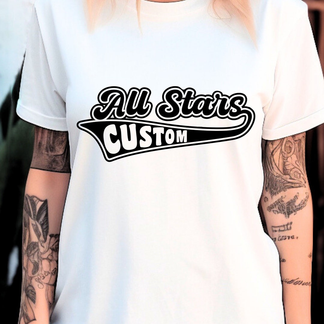 Custom All Stars Svg Png, Custom Softball Svg, Baseball Player Svg ...