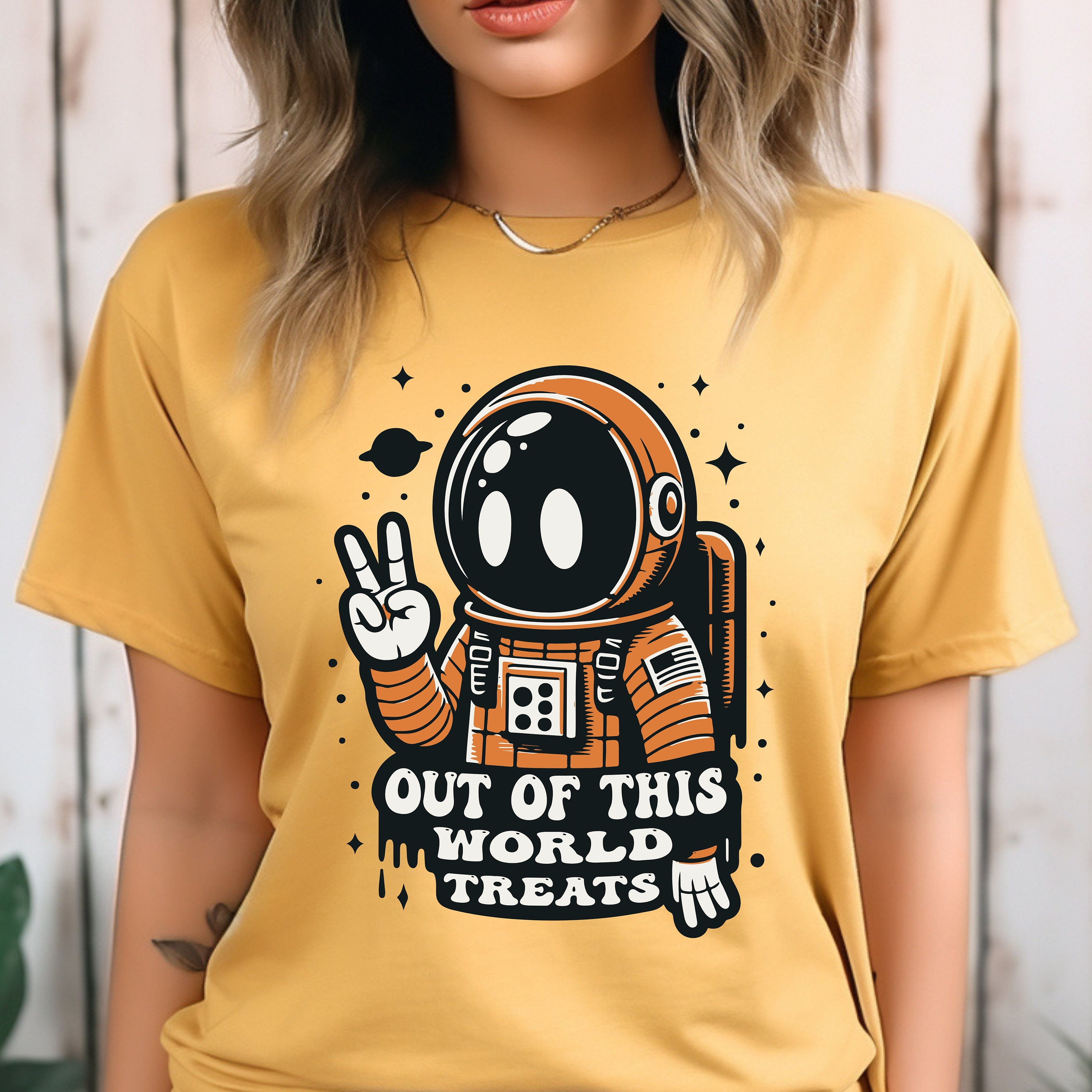 Cute Ghost Astronaut PNG SVG, Halloween Space Clipart, Out of This ...