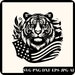 Usa Tiger Svg, Tiger Head With Usa Flag Svg, Tiger Face Png, American ...