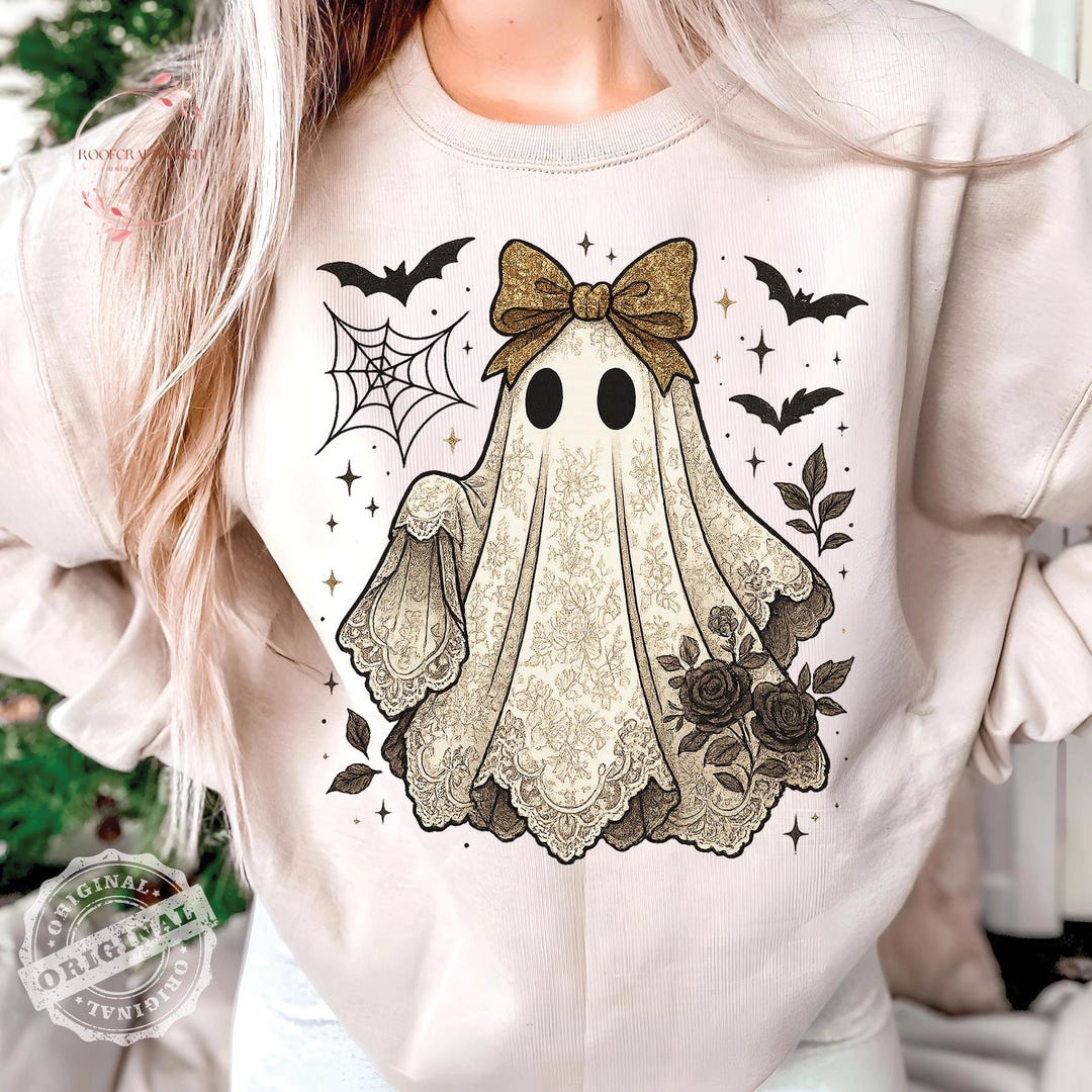 Glitter Lace Ghost PNG: Gothic Halloween Clipart (digital Download) - Etsy