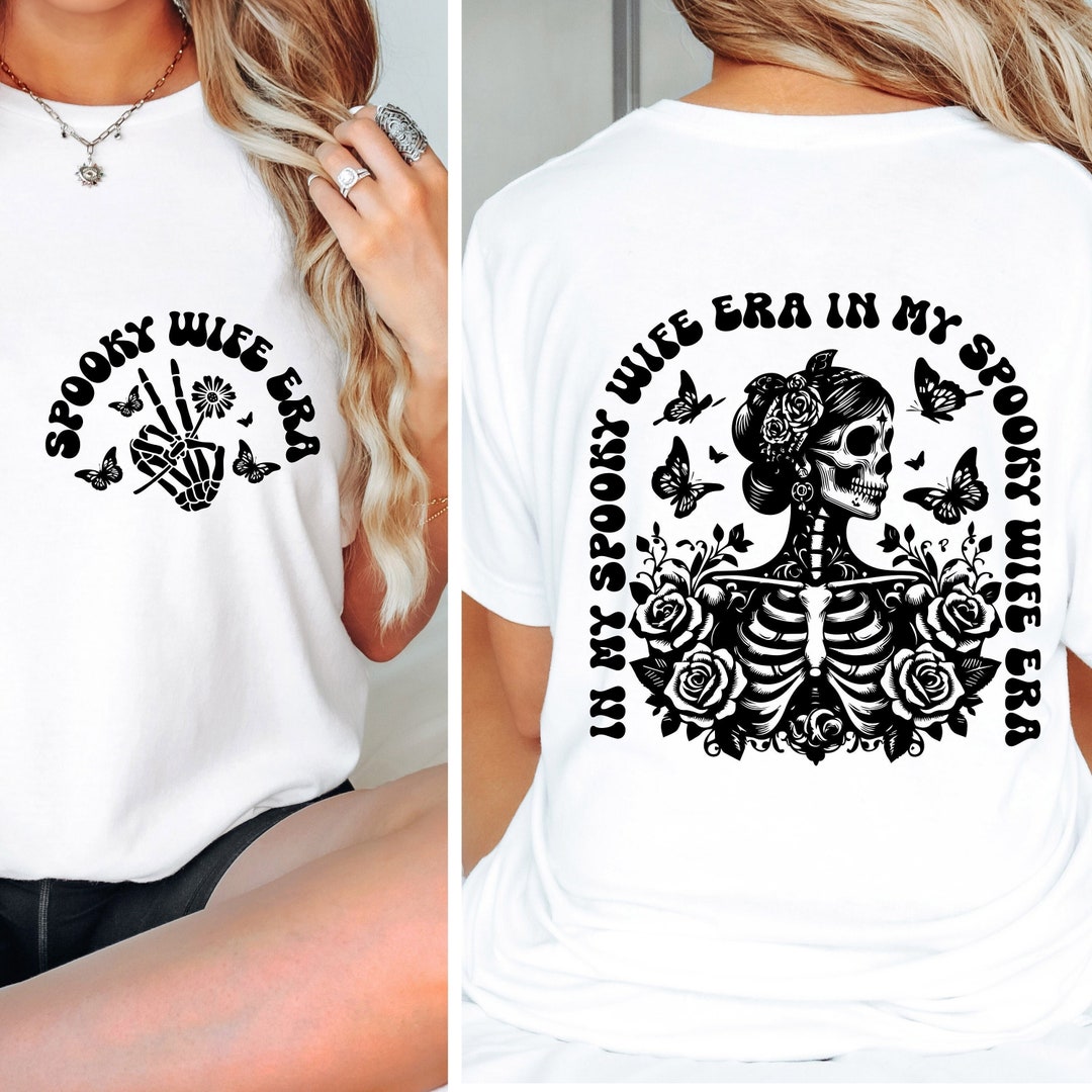 Spooky Wife Era SVG, Floral Skeleton, Halloween Wife Png (digital ...