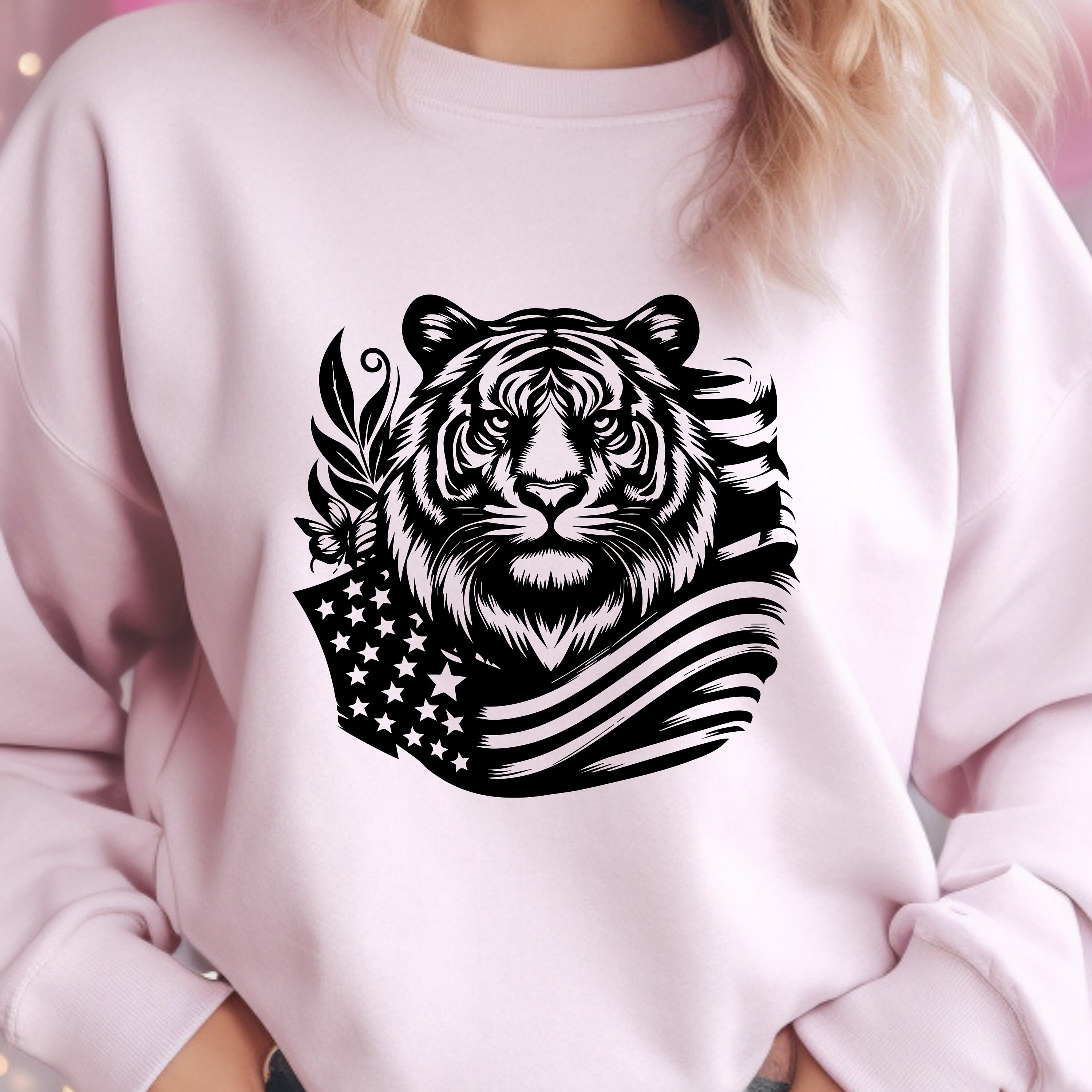 Usa Tiger Svg, Tiger Head With Usa Flag Svg, Tiger Face Png, American ...