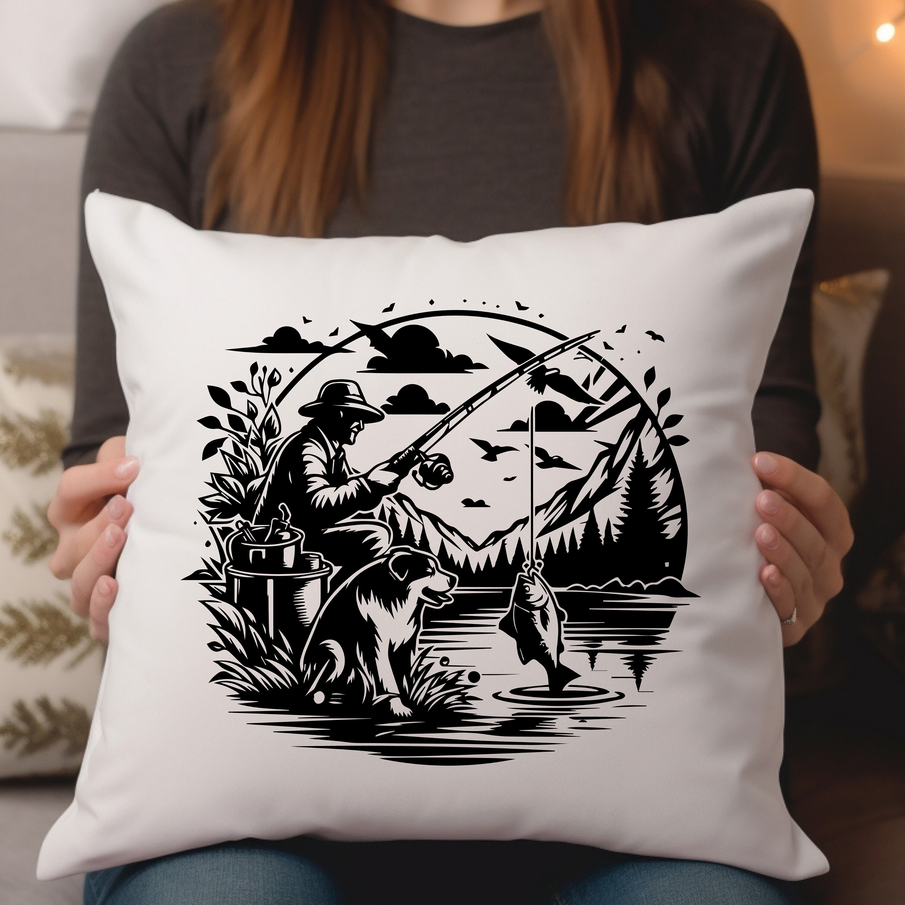 Fishing Svg, Fisherman Catching, Fish SVG, PNG, Cricut Cut File, Funny ...