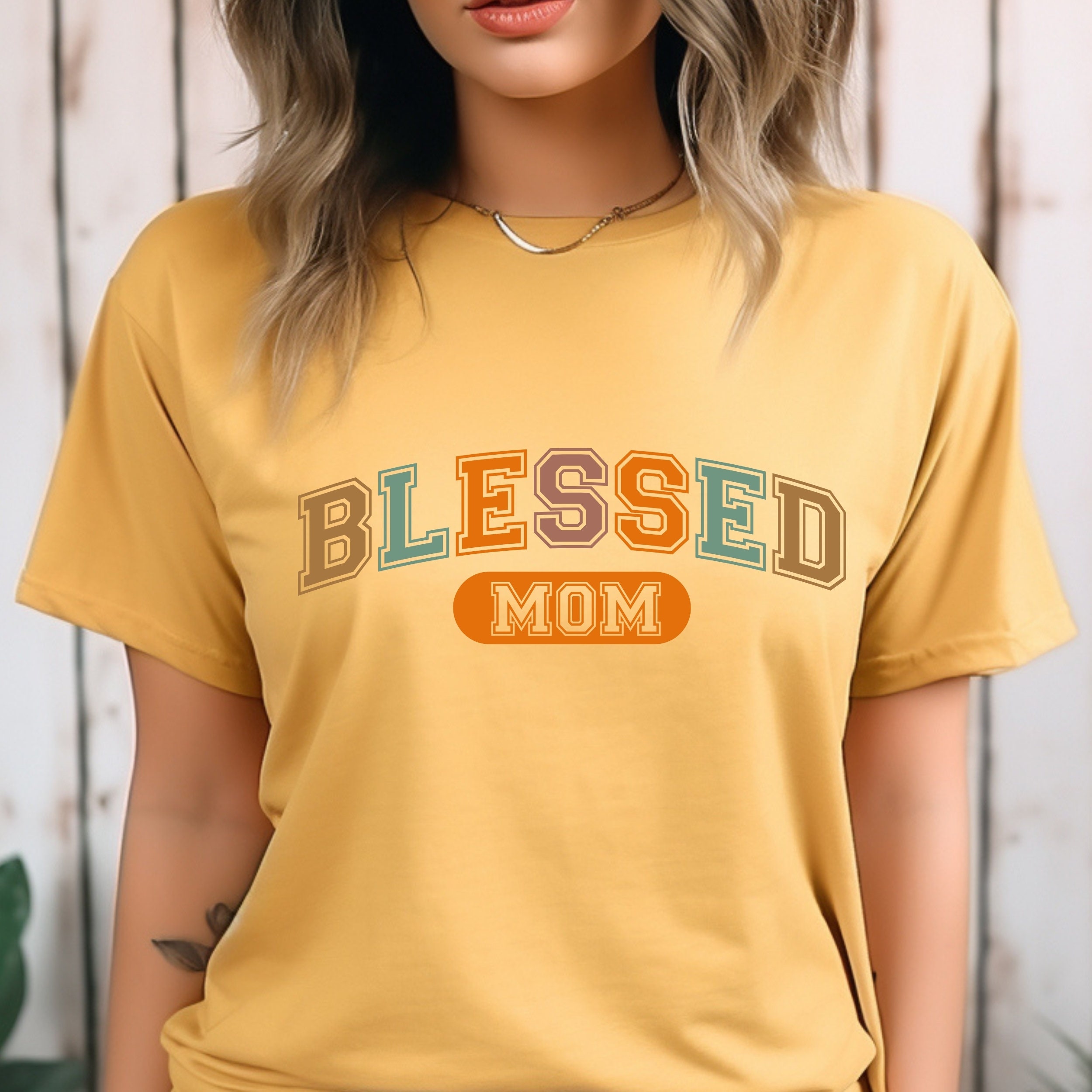 Retro Blessed Mom SVG PNG EPS, Mom Svg, Mom Vibes Svg, Mom Life Svg ...