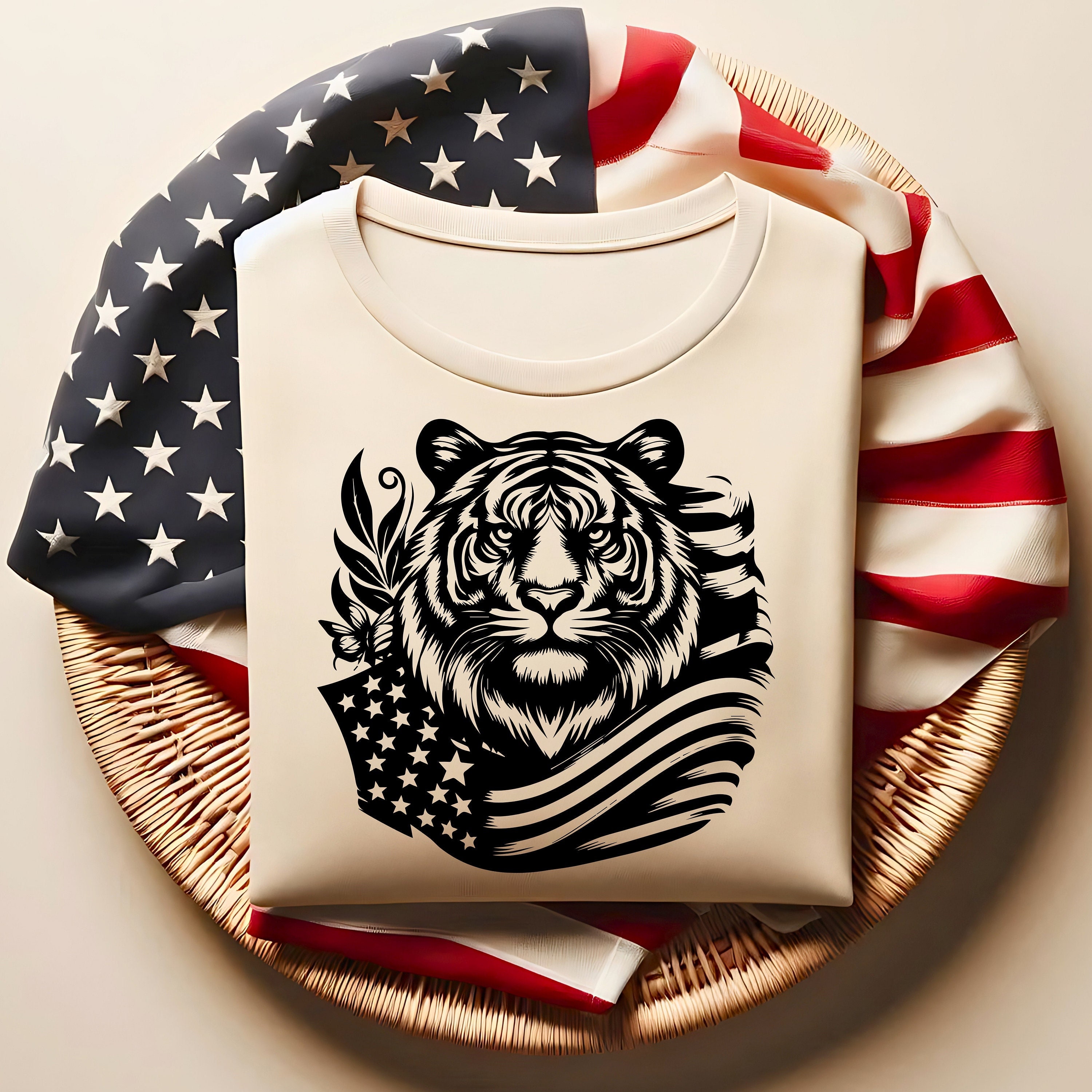 Usa Tiger Svg, Tiger Head With Usa Flag Svg, Tiger Face Png, American ...
