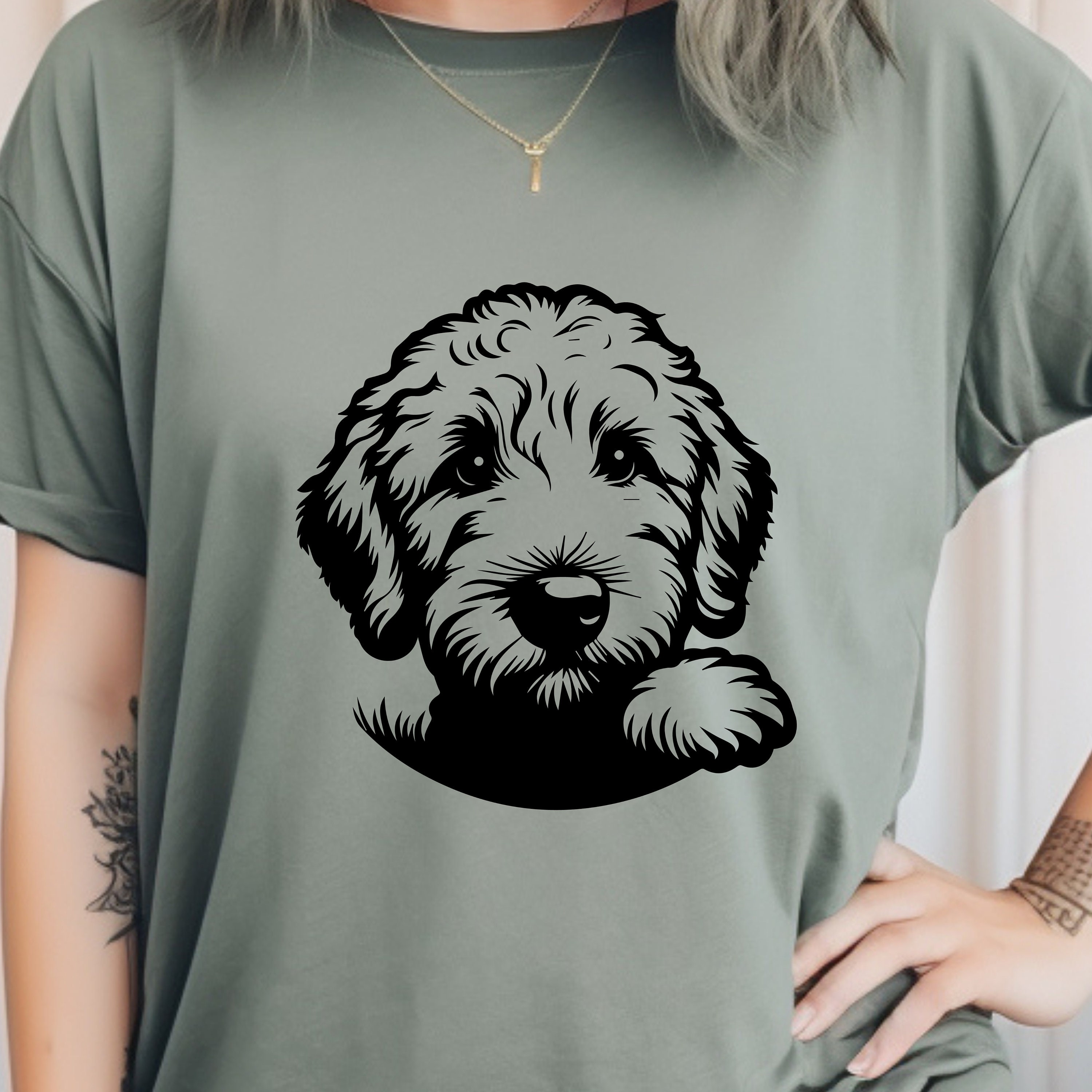 Goldendoodle SVG, Goldendoodle Peeking Svg Png Cricut, Dog Mom Svg ...