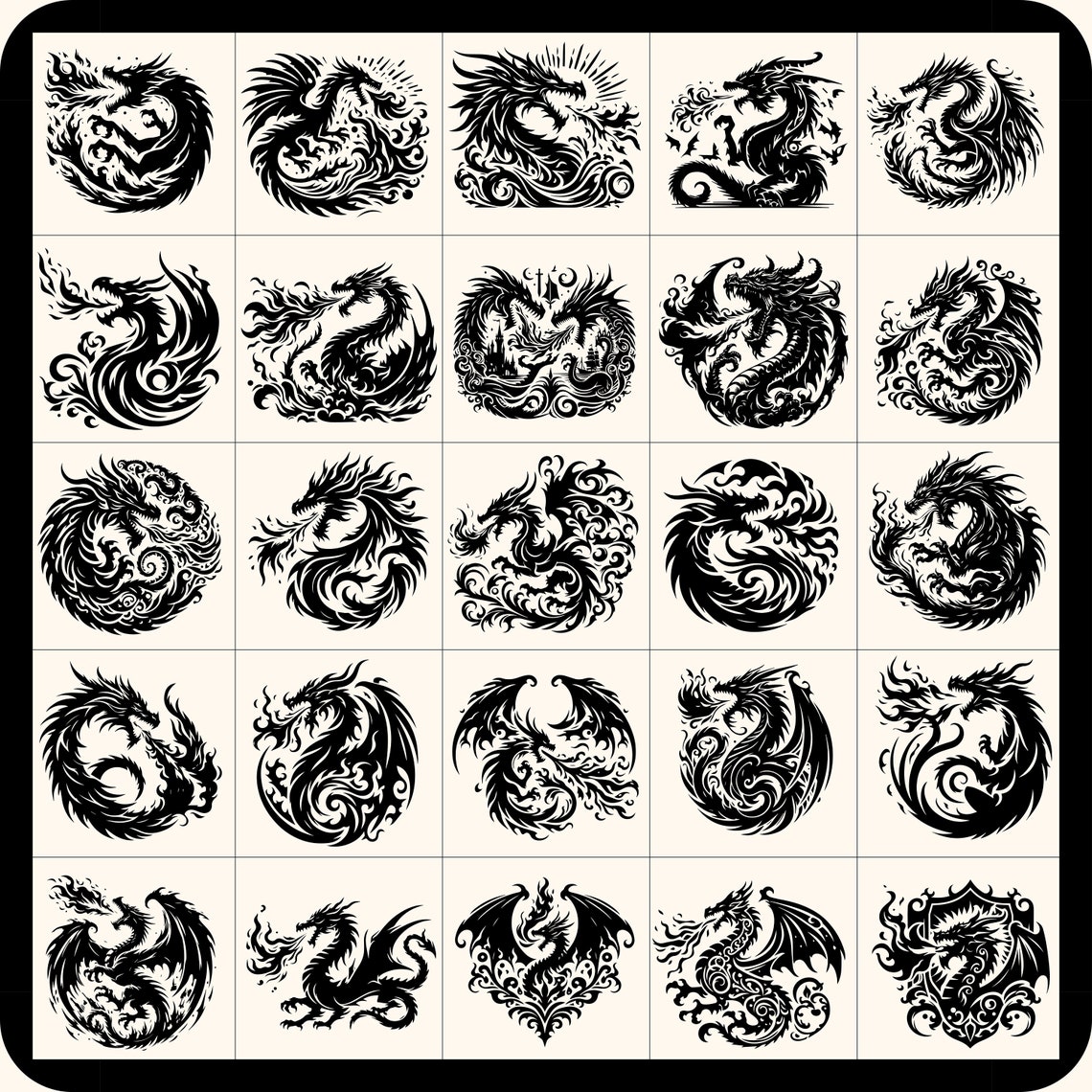 Dragon Fire SVG, Dragon SVG Bundle, Dragon Clipart, Dragon Vector ...