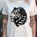 Tiger Svg, Tiger Head With Usa Flag Svg, American Flag Svg, Tiger Face ...