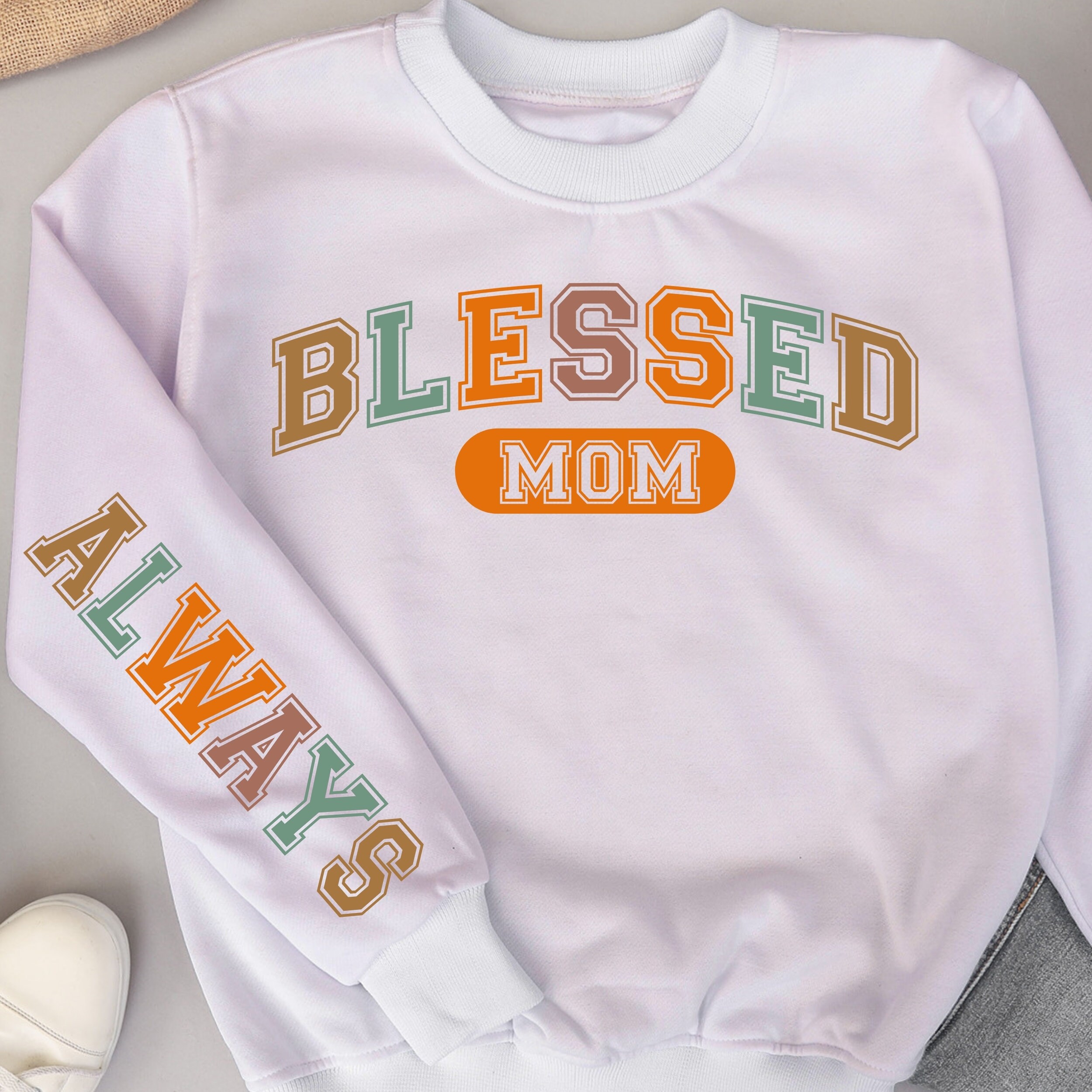 Retro Blessed Mom SVG PNG EPS, Mom Svg, Mom Vibes Svg, Mom Life Svg ...