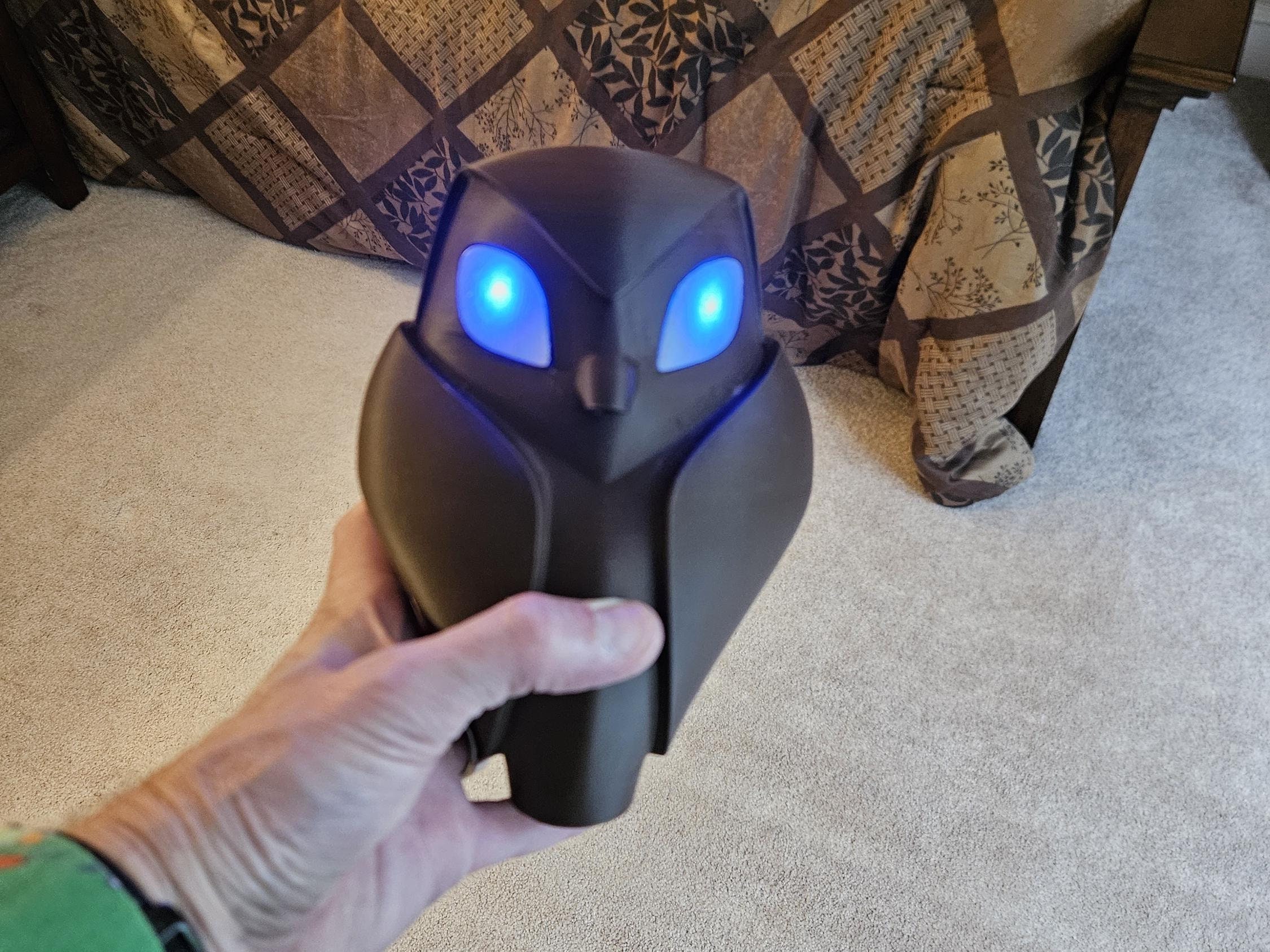 Owlbert 3D Printed Staff Topper With Illuminating Eyes - Etsy