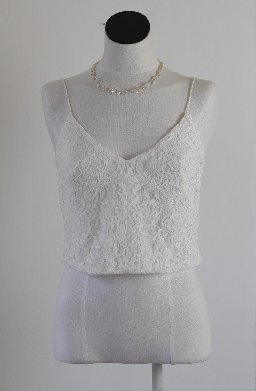 Bridal Lace Strap Top With Cord Straps - Etsy