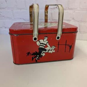 Vintage Decoware Girl Lunch Pail Box Wtih Insert Sports Tin Lithograph ...