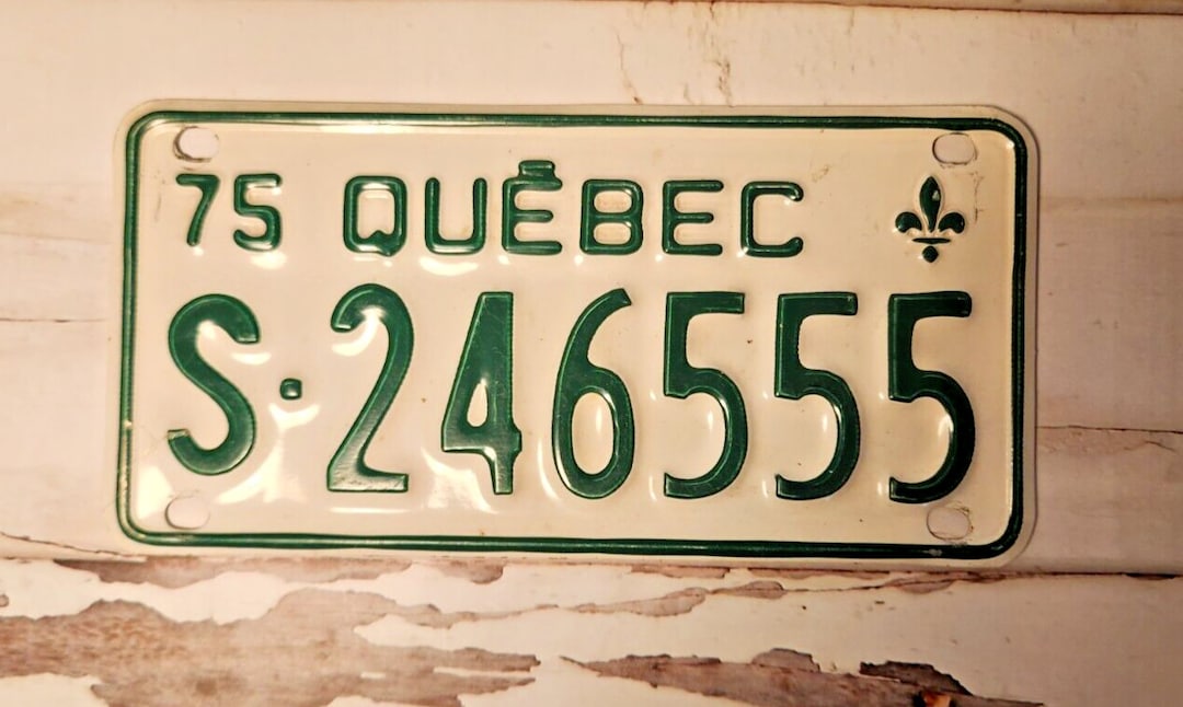 1975 Quebec Licence Plate 1975 Quebec Snowmobile Licence Plate Vintage ...
