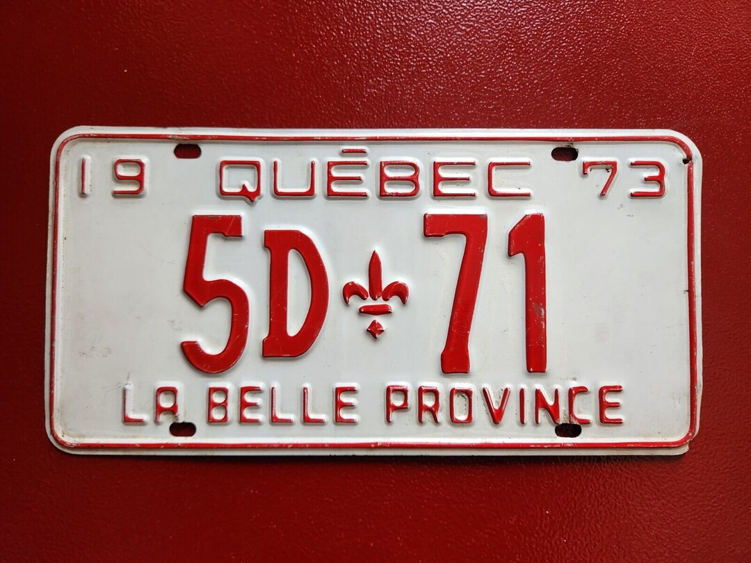 1973 Quebec Licence Plate Quebec Vintage Licence Plate Low - Etsy