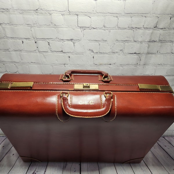 Cowhide Leather Suitcase - Etsy