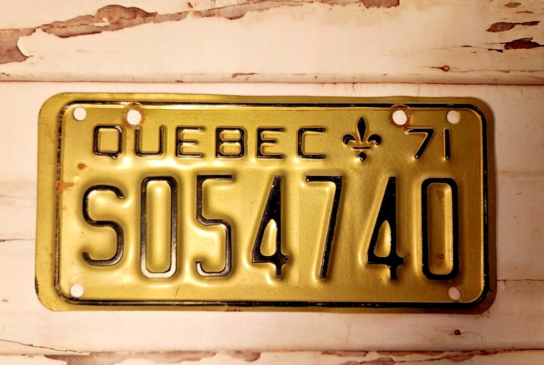 1971 Quebec Licence Plate 1971 Quebec Snowmobile Licence Plate Vintage ...