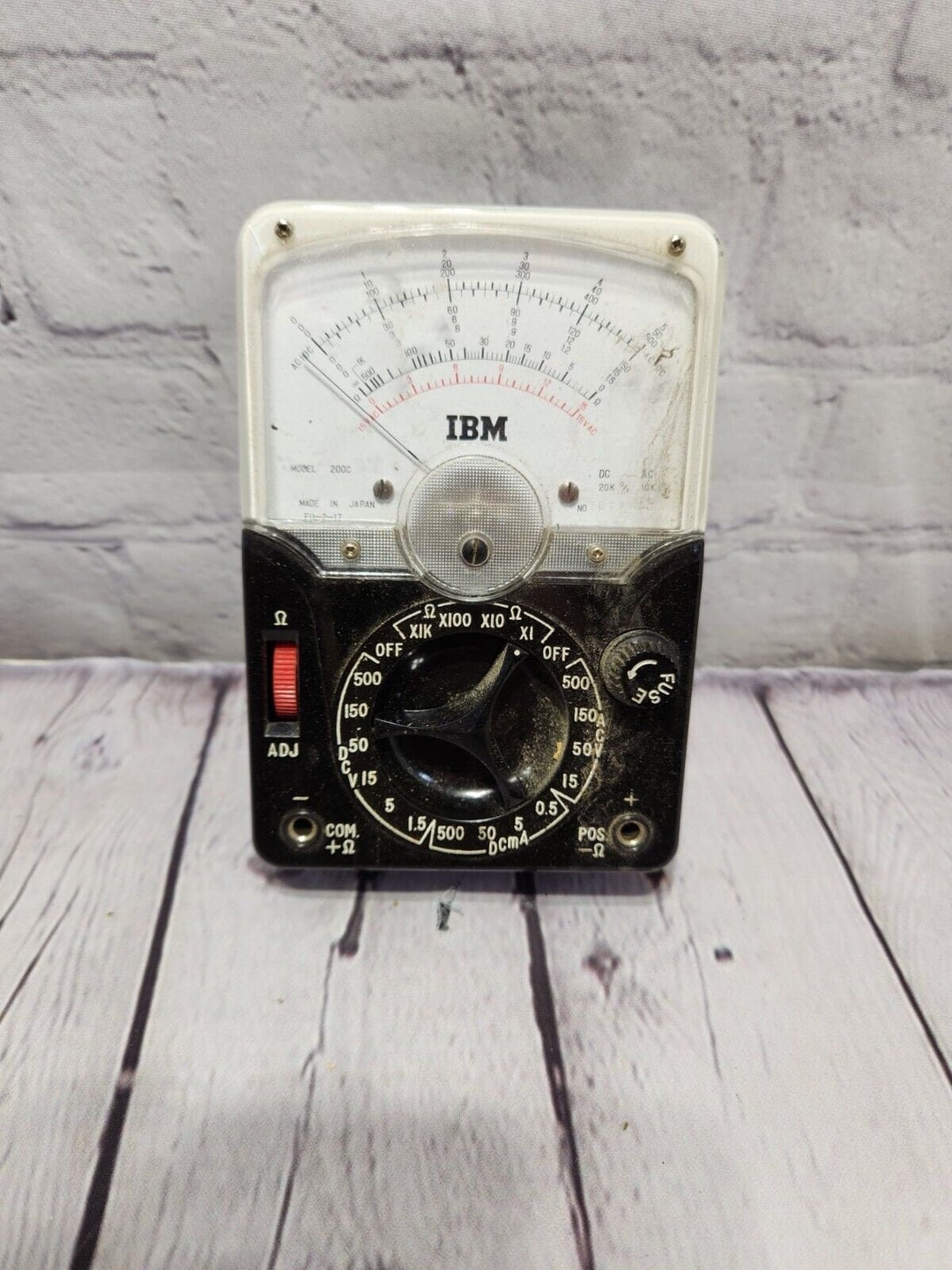Vintage Ibm Volt Meter Model 200c With Brown Leather Case Made in Japan ...