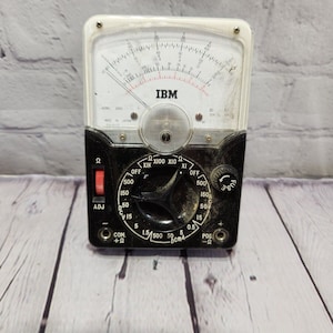 Vintage Ibm Volt Meter Model 200c With Brown Leather Case Made in Japan ...