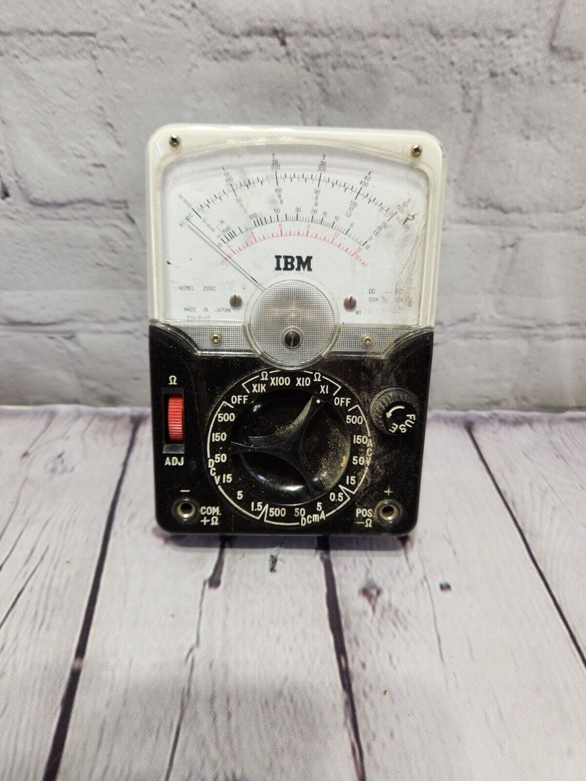 Vintage Ibm Volt Meter Model 200c With Brown Leather Case Made In Japan Etsy 