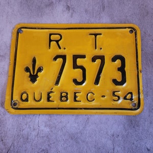 1954 Quebec Régie Des Transports Licence Plate - Etsy