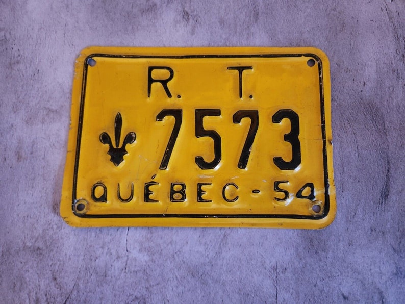 1954 Quebec Régie Des Transports Licence Plate - Etsy